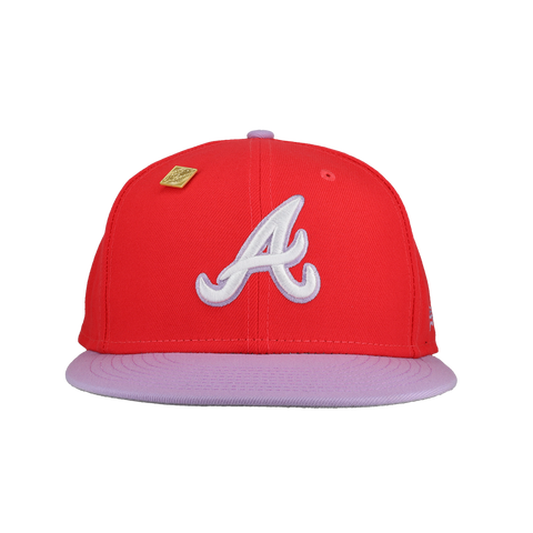 NEW ERA Atlanta Braves Two-Tone Color Pack Red Cap 59Fifty Fitted Hat ...