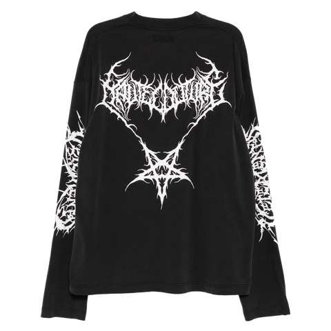 VETEMENTS Death Metal Longsleeve Black/White T-Shirt "Black / White ...
