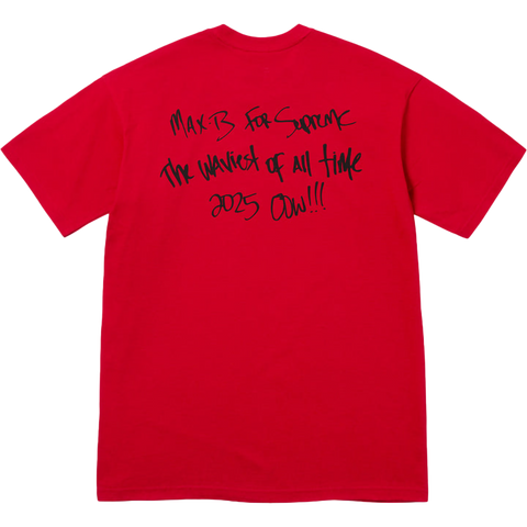 SUPREME Max B Tee "SS25 - Red" – Stadium Goods
