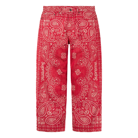 SUPREME Bandana Jacquard Baggy Jean "SS25 - Red" – Stadium Goods